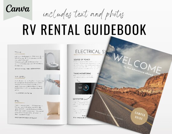 RV Rental Welcome Guidebook Template Motorhome Binder Camper - Etsy