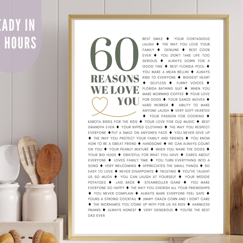 65 Reasons We Love You - Etsy