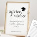 Graduation Advice and Wishes Sign Template, Modern Graduation ...