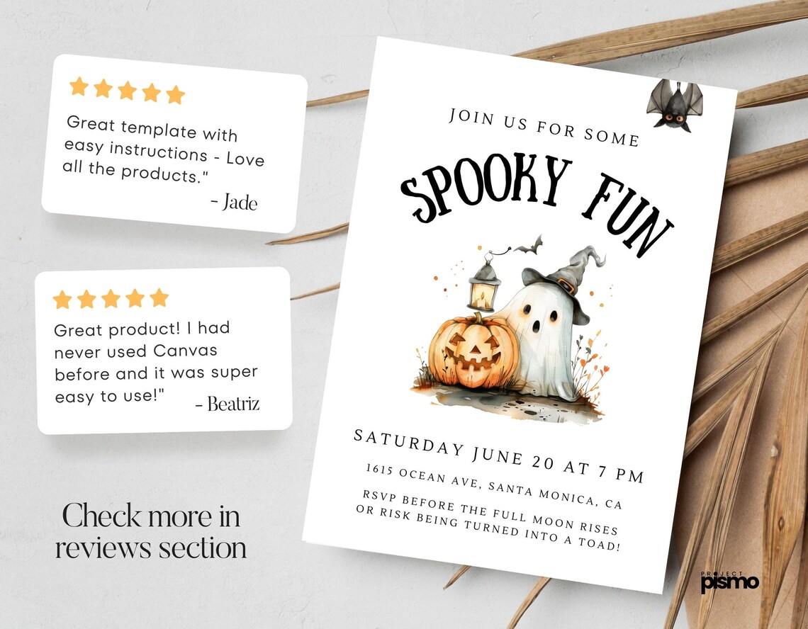 Spooky Fun Halloween Party Invitation Template, Card and Mobile, Spooky ...