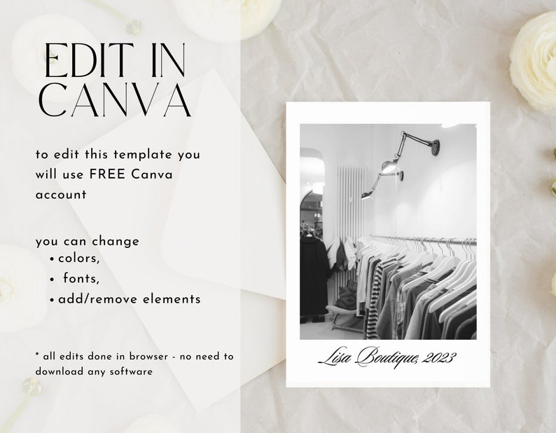 Sip and Shop Event Invite Canva Editable Template Editable - Etsy