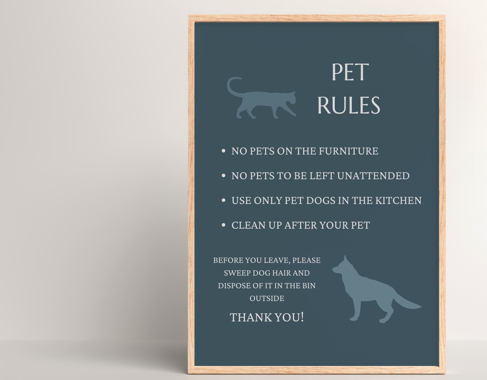 Pet Rules Sign: Airbnb Welcome Poster (digital Download) - Etsy