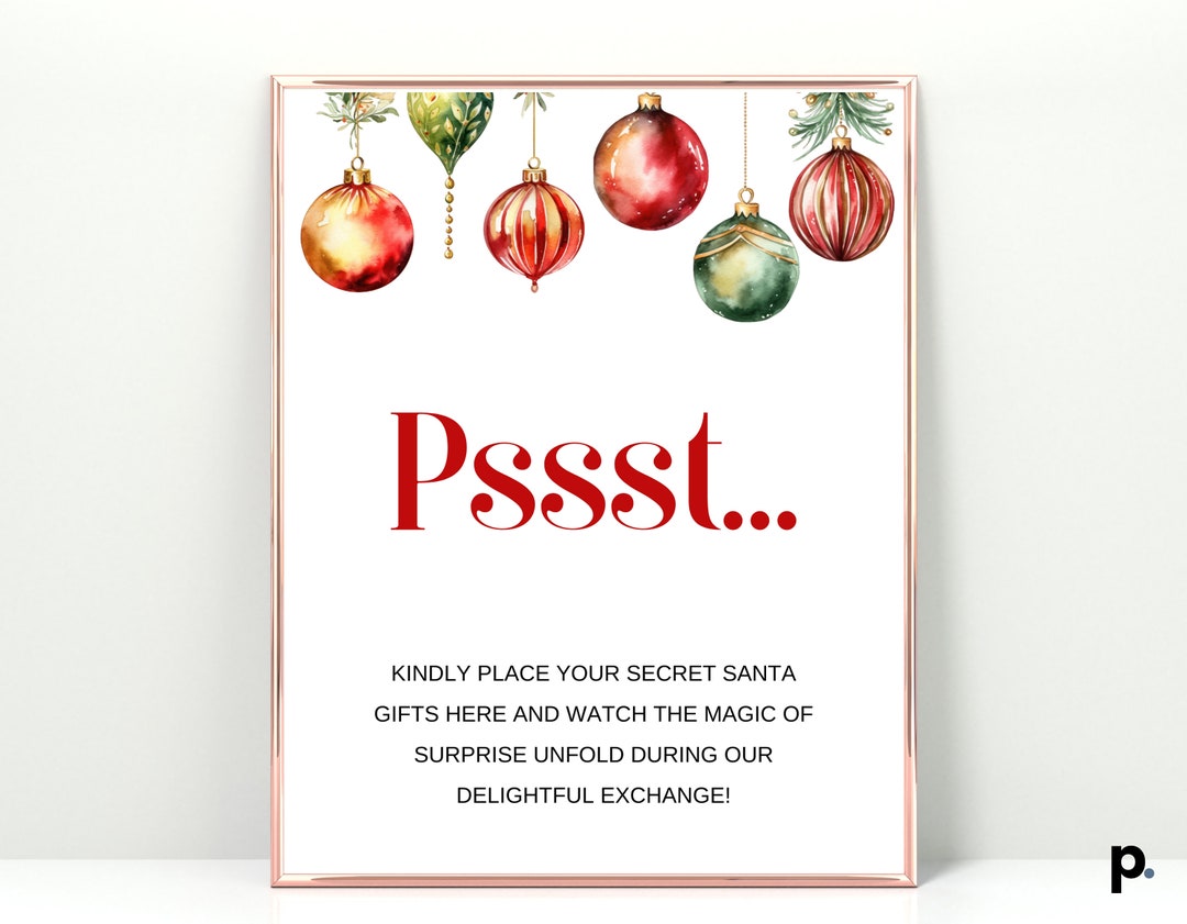 Pssst... Gift Drop Here Signs, Printable Signs for Secret Santa,leave ...