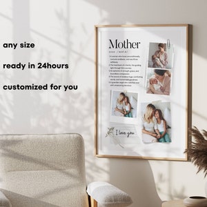 Custom Mother Gift, Personalized Mum Poster, Mom Photo Collage Print ...