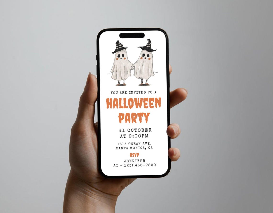 Spooky Fun Halloween Party Invitation Template, Card and Mobile, Spooky ...