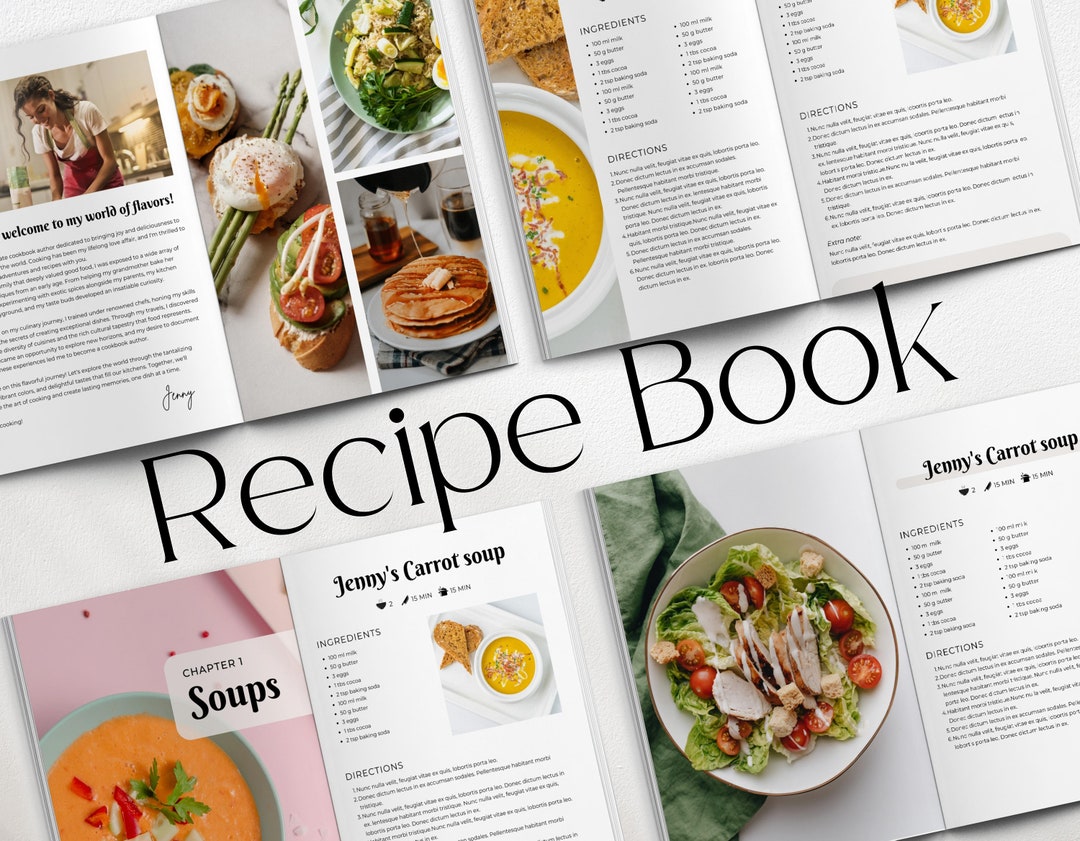 Editable Cookbook Template: Create Your Custom Recipe Book, Printable ...