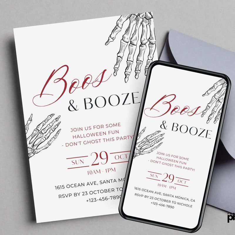 Boos and Booze Party - Etsy