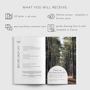 RV Rental Welcome Guidebook Template, Motorhome Binder, Camper Renters ...