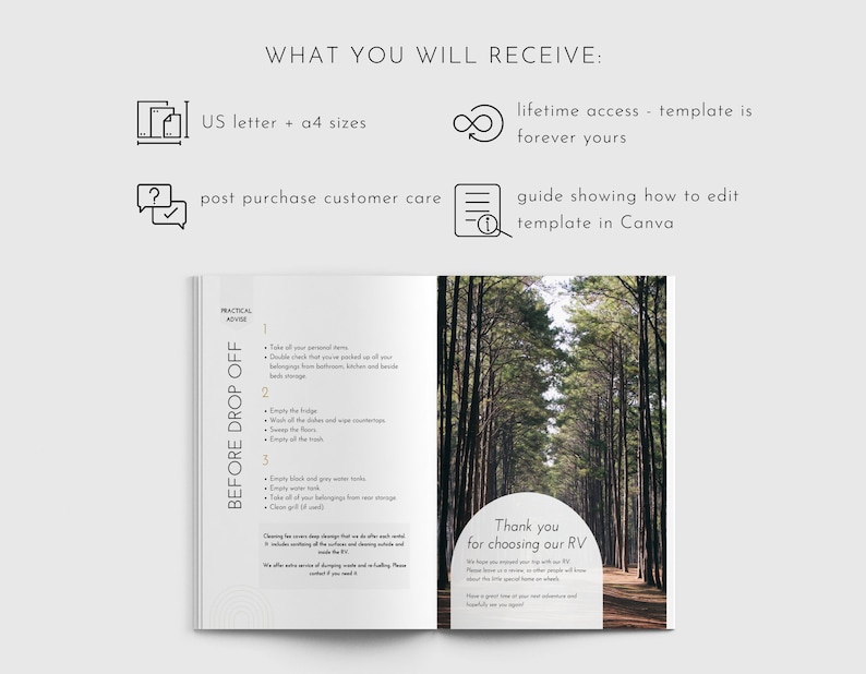 RV Rental Welcome Guidebook Template Motorhome Binder Camper - Etsy