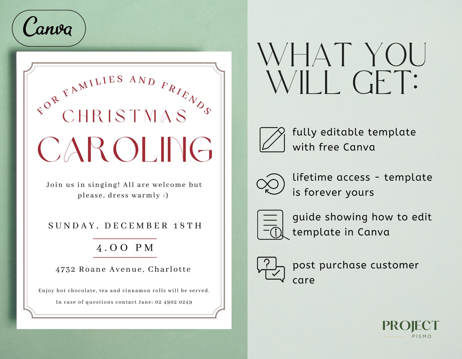 Christmas Carol Party Invite, Christmas Caroling Invitation, Xmas Choir ...