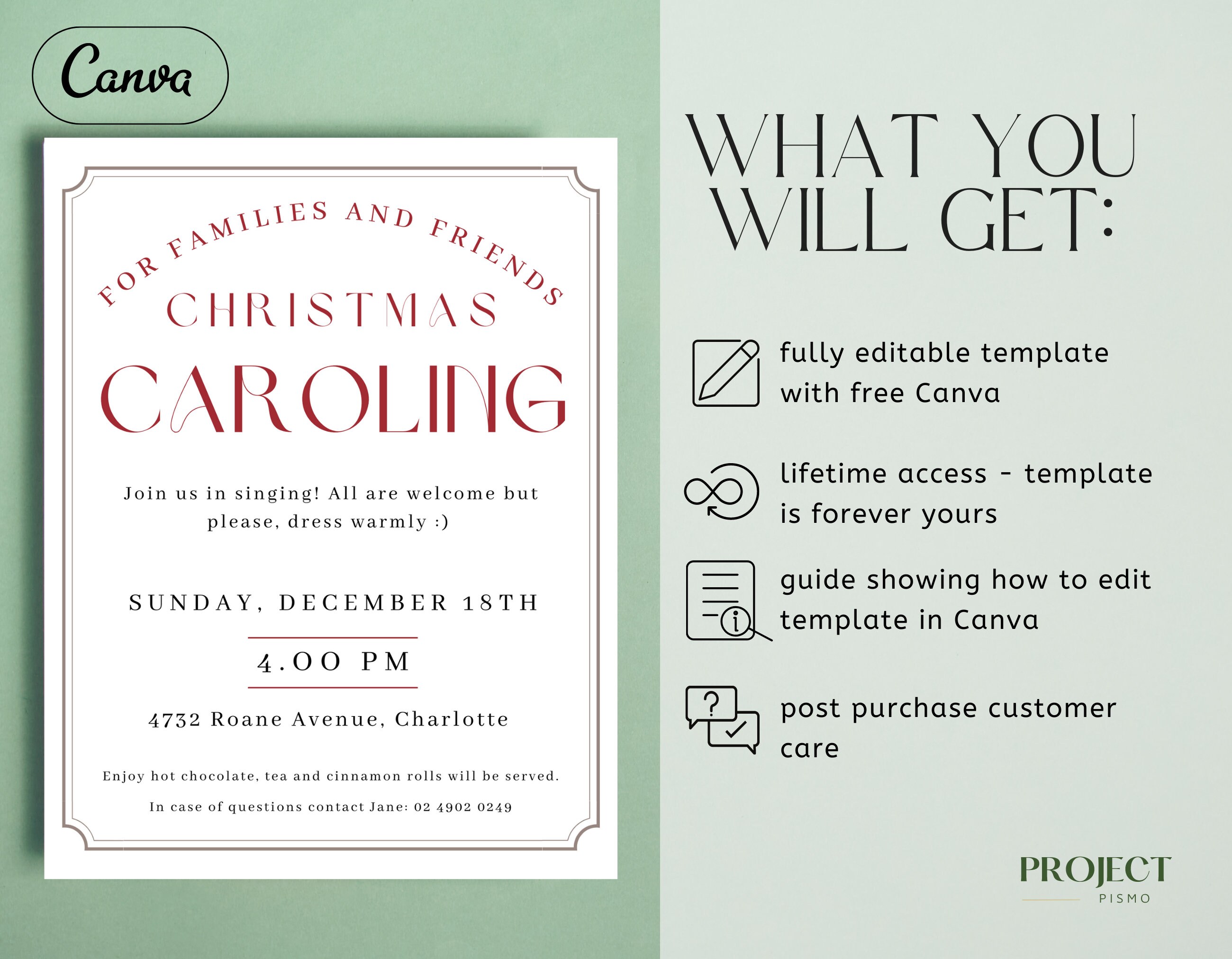 Christmas Carol Party Invite, Christmas Caroling Invitation, Xmas Choir ...