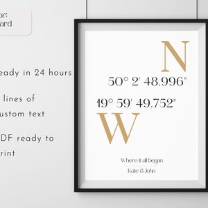 Coordinates Sign Gift, First Home Keepsake, Closing Basket Realtor ...