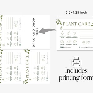 Plant Care Guide Card Template: Succulents, Herbs (canva Editable) - Etsy