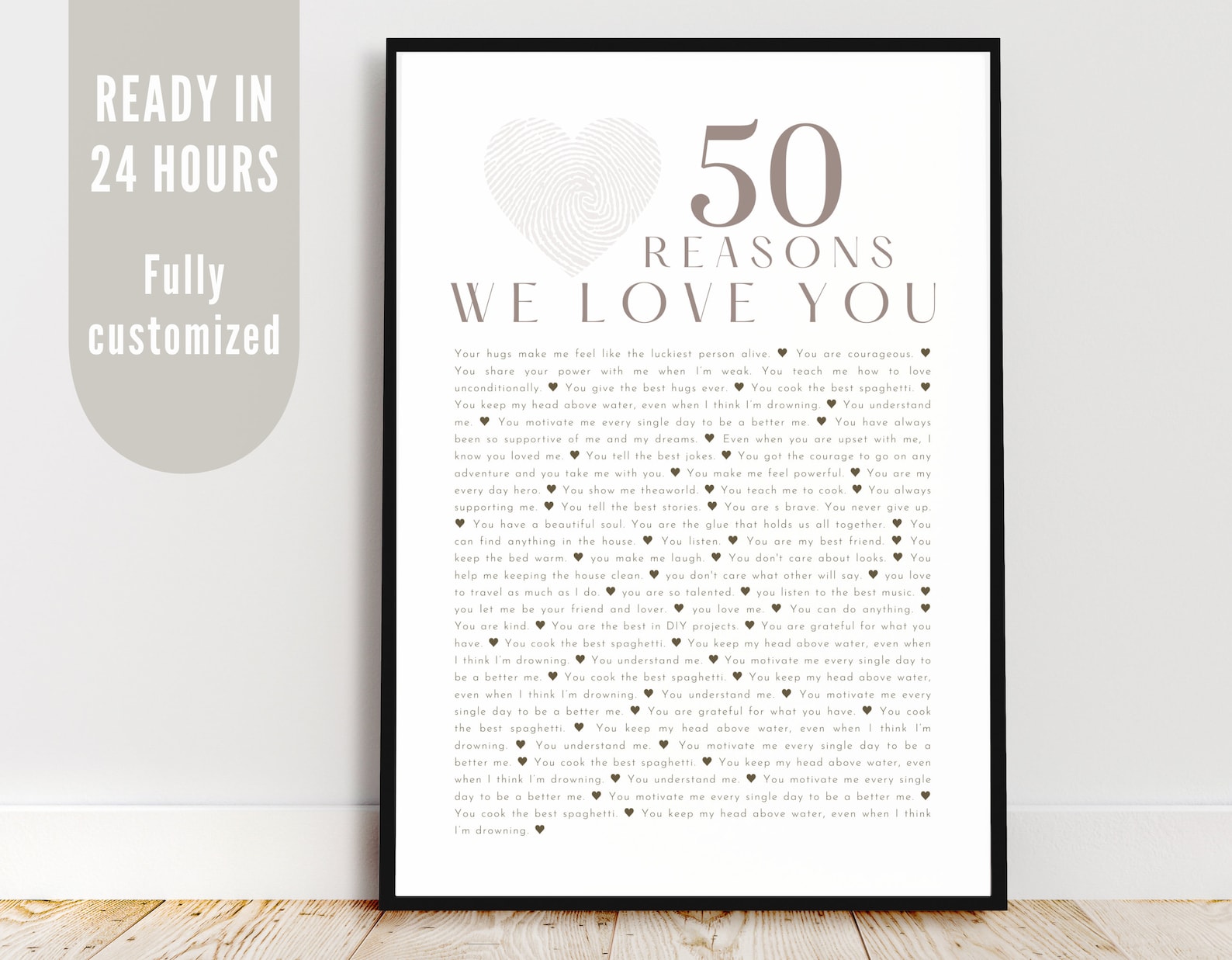 50 Reasons We Love You 40 Reasons Why I Love You Printable - Etsy