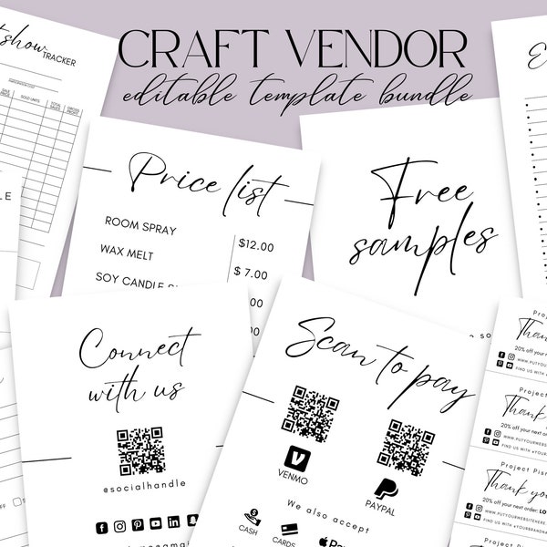 Vendor Sign Printable - Etsy UK