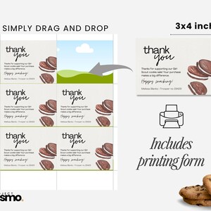 Printable Girl Scout Cookie Thank You Cards, Ready to Print PDF ...