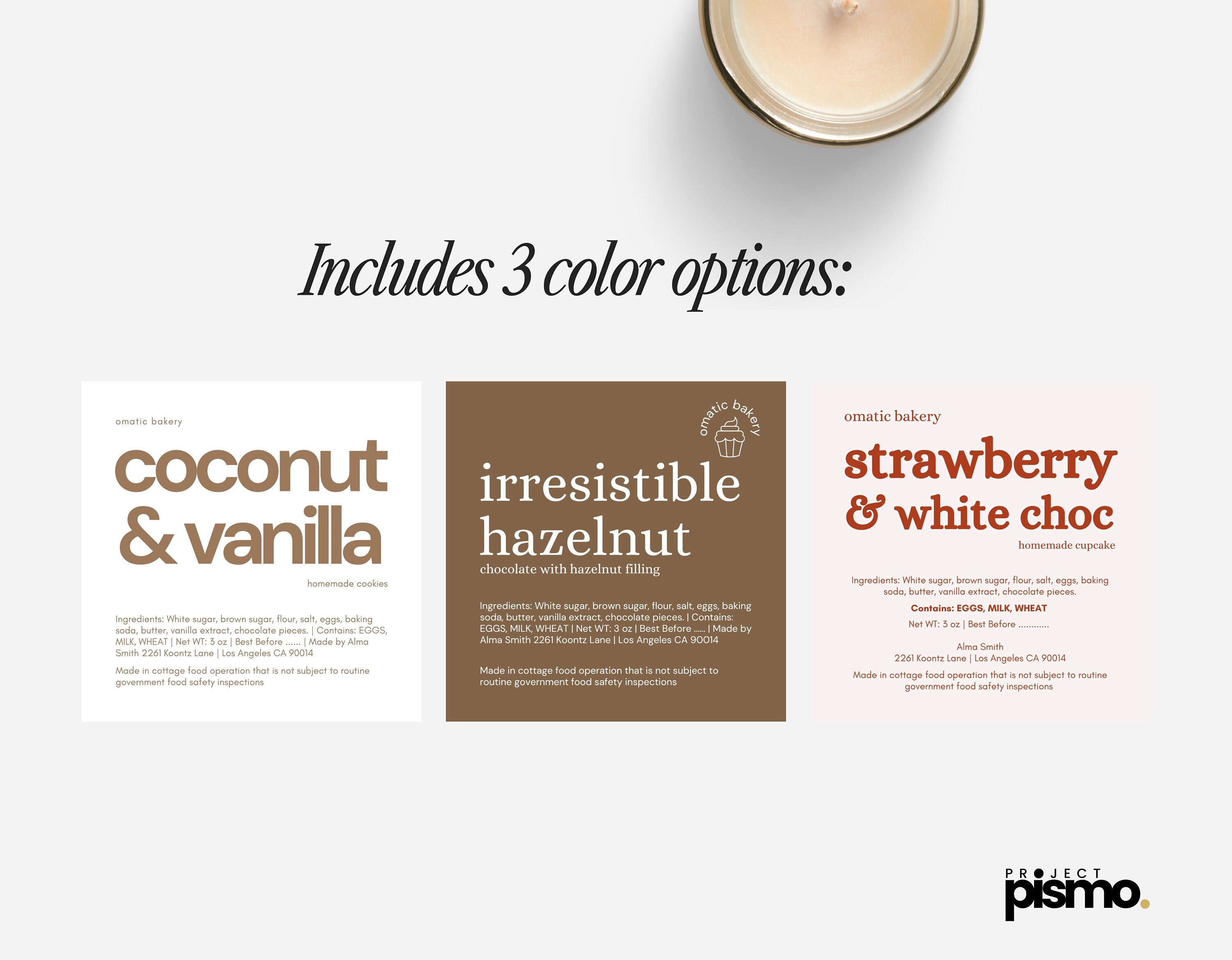 Modern Labels for Home Bakery, Home Baking Business, Food Labels With ...