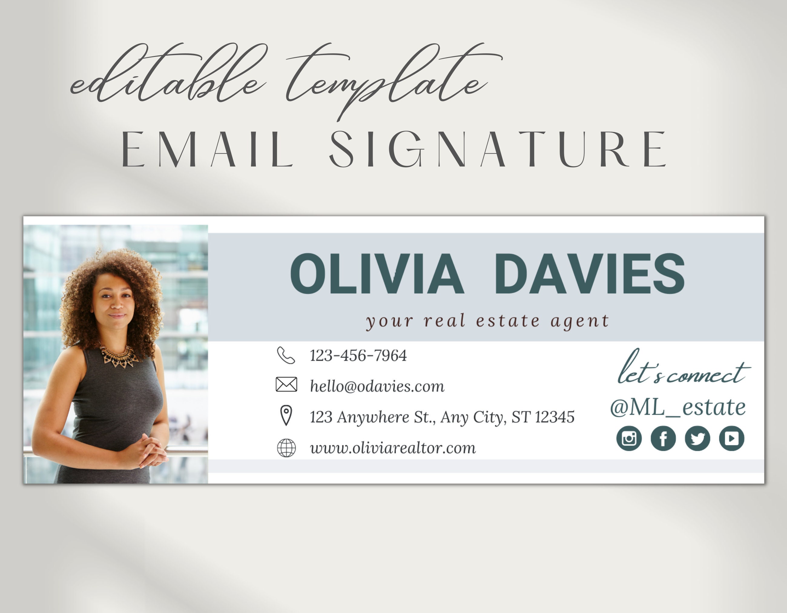 Professional Email Signature Elegant Simple Look of Your - Etsy