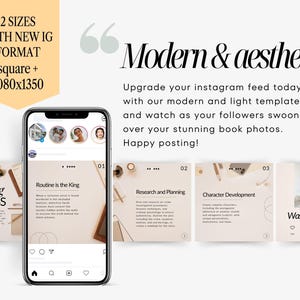 Writer Instagram Template Bundle, Book Launch and Book Promo, Writers ...