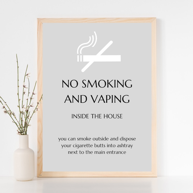 No Vaping Poster - Etsy