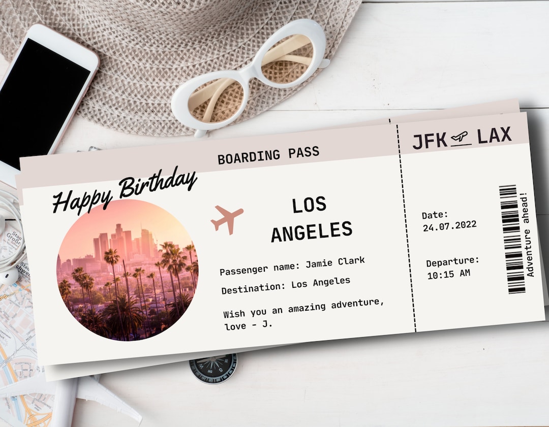 DIY Boarding Ticket Template, Editable Boarding Pass, Fake Plane Ticket ...