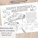 Kids Pizza Party Activity Placemat Printable Pizza Night Colouring Page ...