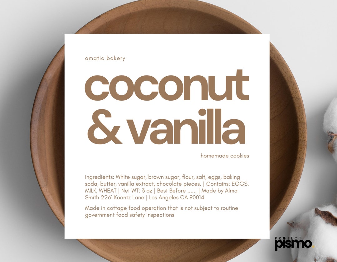 Modern Labels for Home Bakery, Home Baking Business, Food Labels With ...