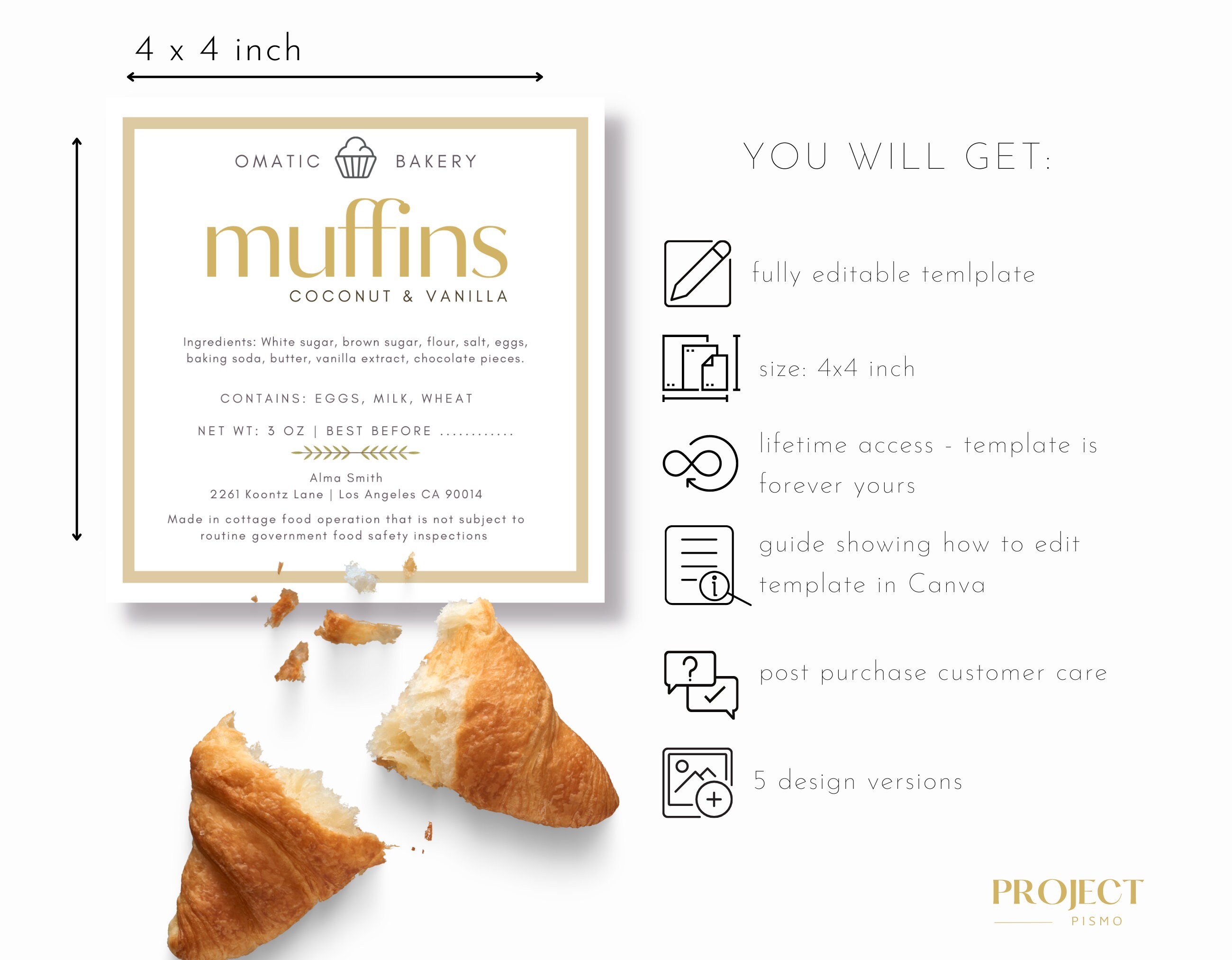 Cupcake Homemade Label Cottage Law Food License Label Home - Etsy