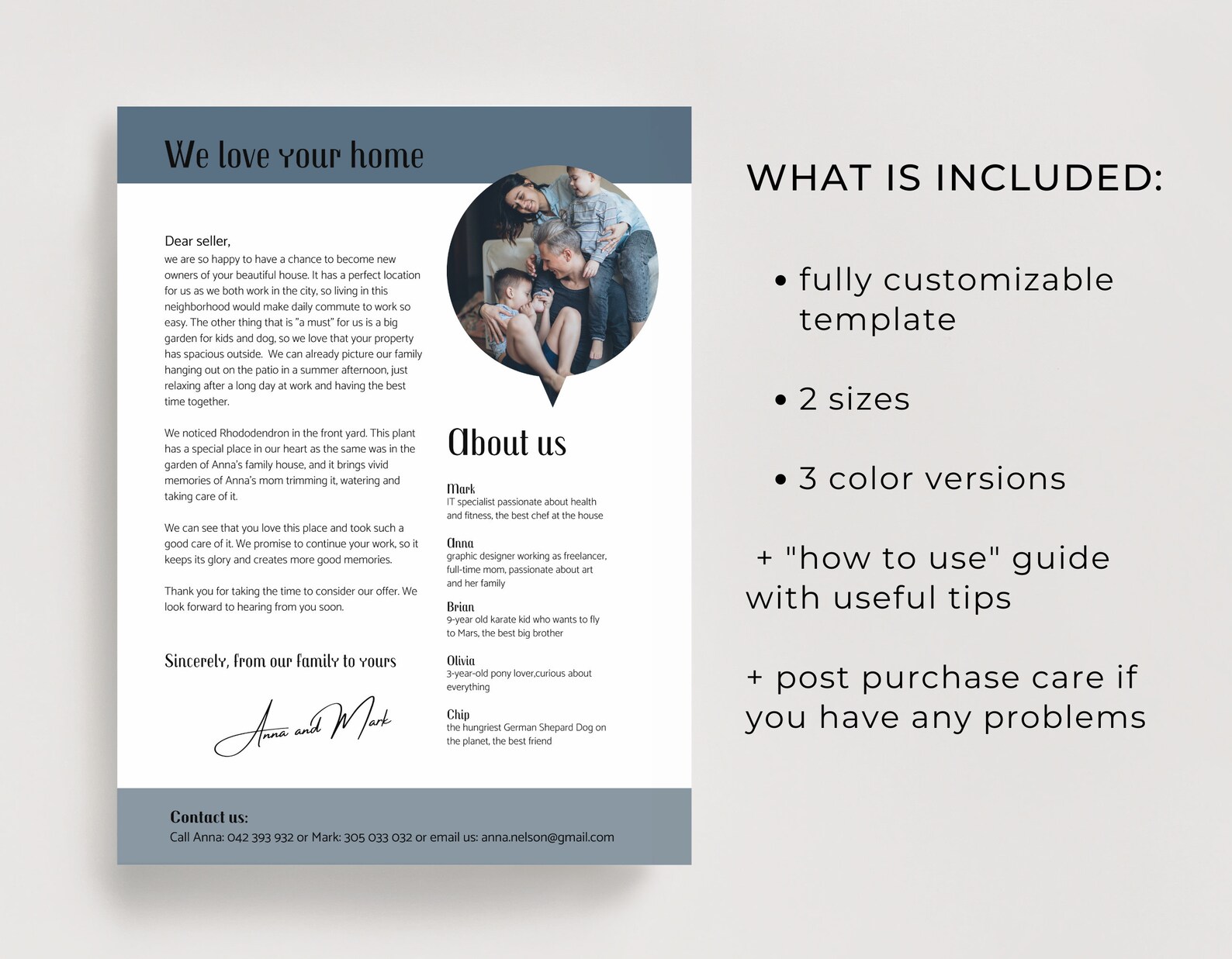 Home Offer Letter Template Letter to Seller Home Offer Cover - Etsy