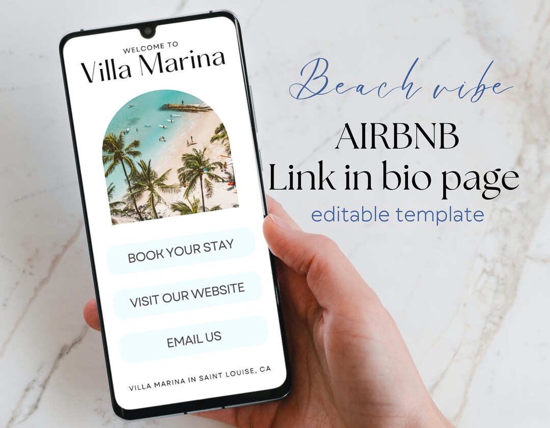 Instagram Landing Page Airbnb Link in Bio Mini Page Short Term Rental ...