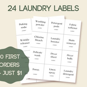 Laundry Labels Printable Pdf, Organization Stickers Template, Labels ...