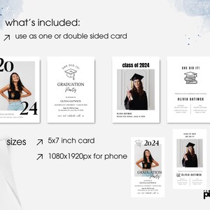 She Did It Graduation Invitation Template, Printable Graduation Party ...