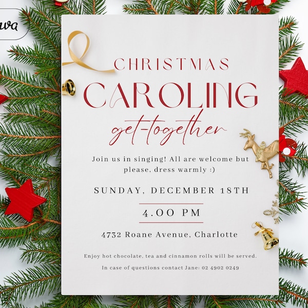 Christmas Carol Party Invitation - Etsy