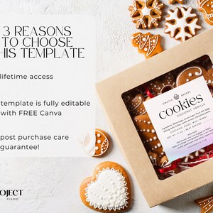 Editable Cookie Label Card Canva Template, Cookie Card Template ...