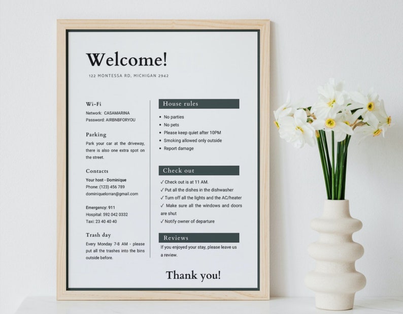 Welcome Poster Template Editable Digital Download - Etsy