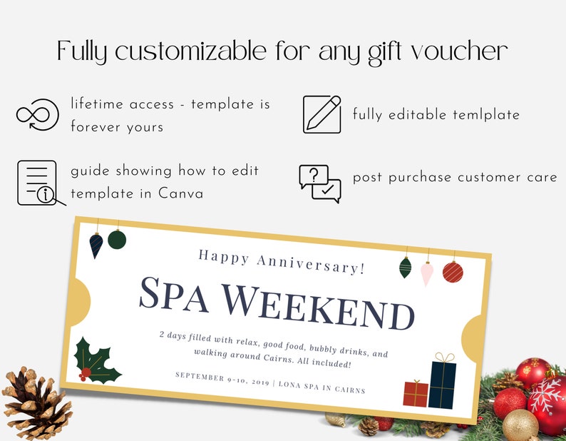 Cooking Class Voucher - EDITABLE Template Custom Gift Certificate ...