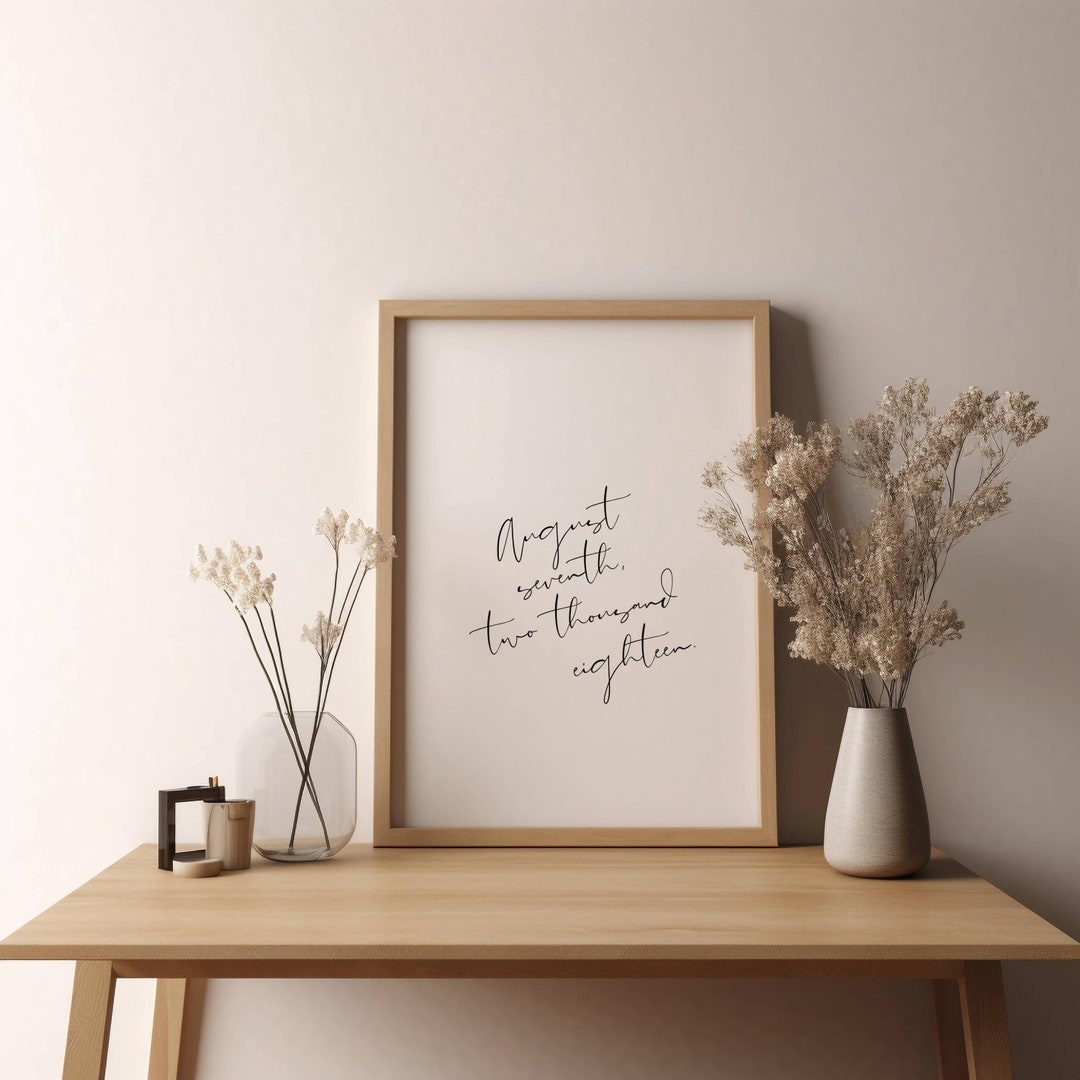 Personalized Anniversary Date Print – Custom Wedding Date Art, Last ...