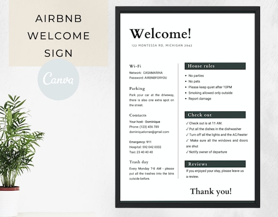 Welcome Poster Template Editable Digital Download | Etsy
