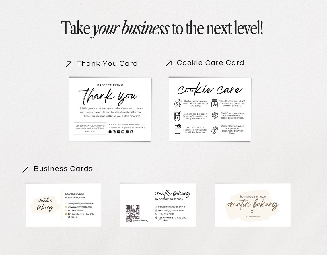 Bakery Business Bundle, Editable Canva Template, Scan to Pay, Price ...