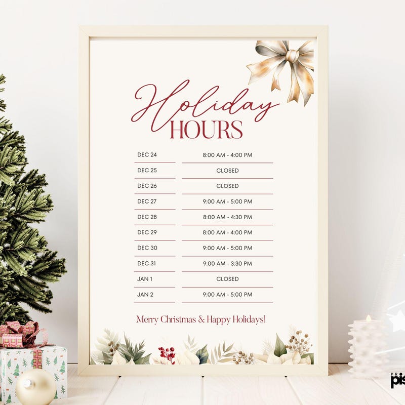 Winter Hours Sign - Etsy UK