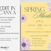 Spring Fling Market Flyer, Arts and Crafts Show, Flower and Plant Bake ...