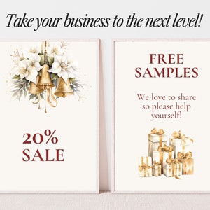 Holiday Craft Fair Sign Bundle, Custom Seasonal Market Signage, Winter ...