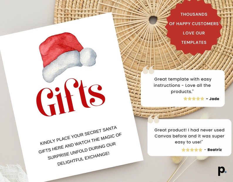 Pssst... Gift Drop Here Signs, Printable Signs for Secret Santa,leave ...