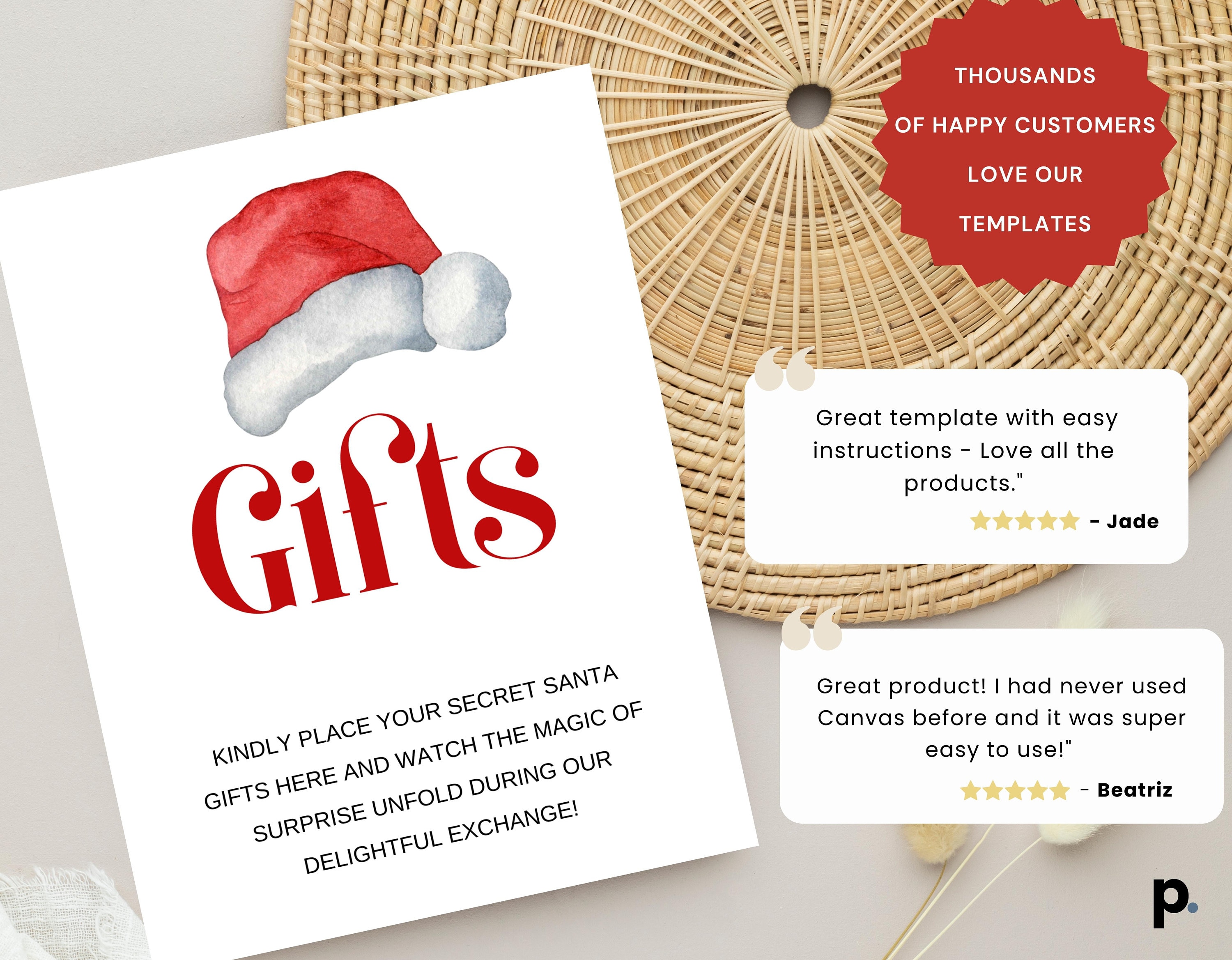 Pssst... Gift Drop Here Signs, Printable Signs for Secret Santa,leave ...