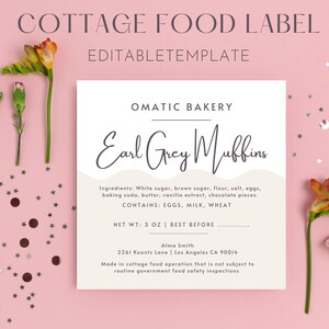 Editable Food License Label Template, Custom Cottage Law Labels Design ...