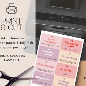 Customizable Love Coupon Book, Printable Valentine's Day Gift, Last ...