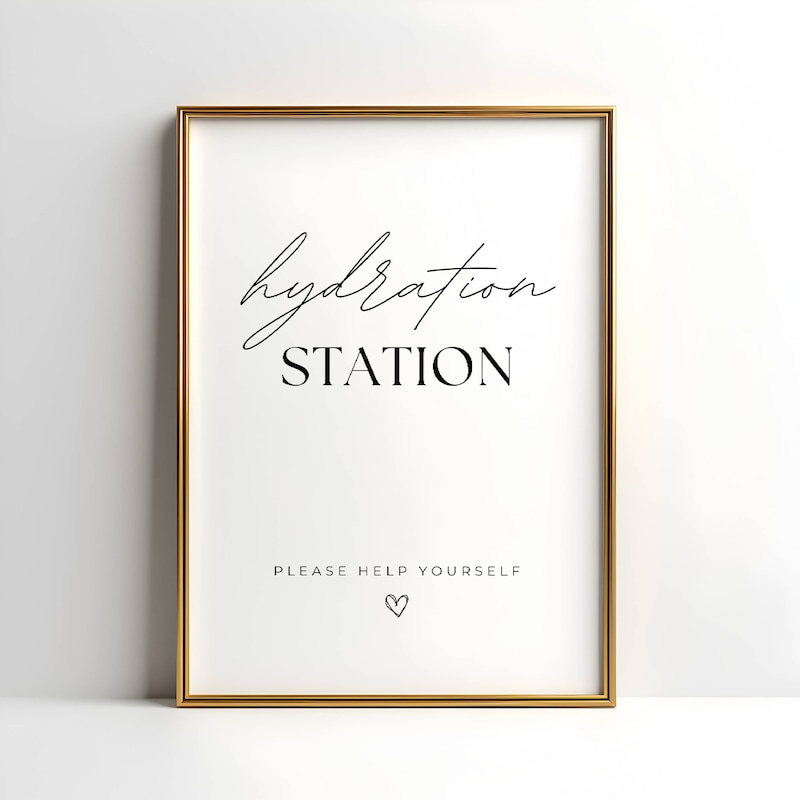 Hydration Station Sign - Etsy