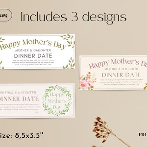 Mom's Favor Voucher Template Editable and Printable, Mum Gift Ticket ...