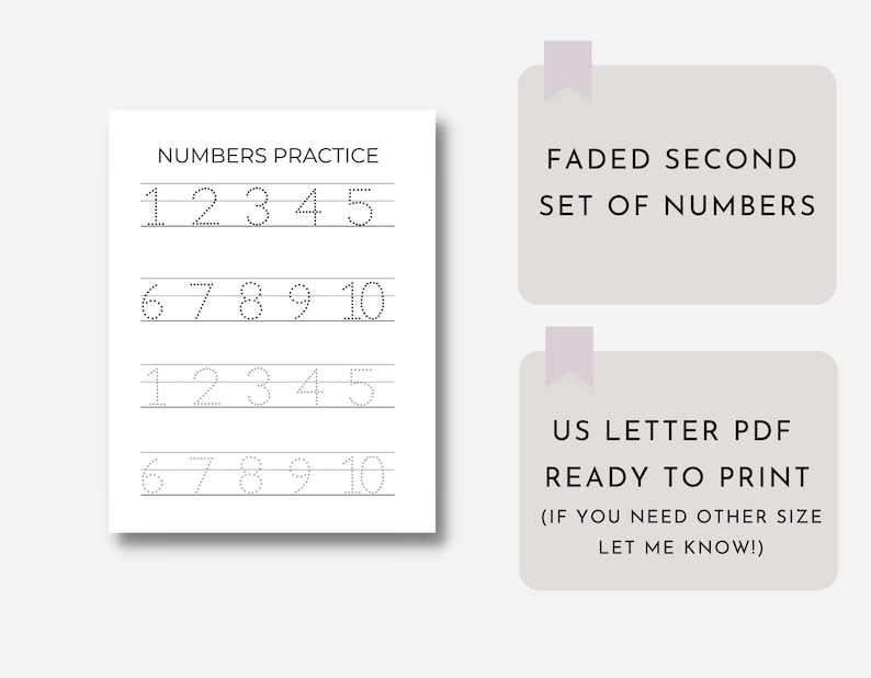 Printable 0-10 My Numbers Tracing Page Preschool and - Etsy