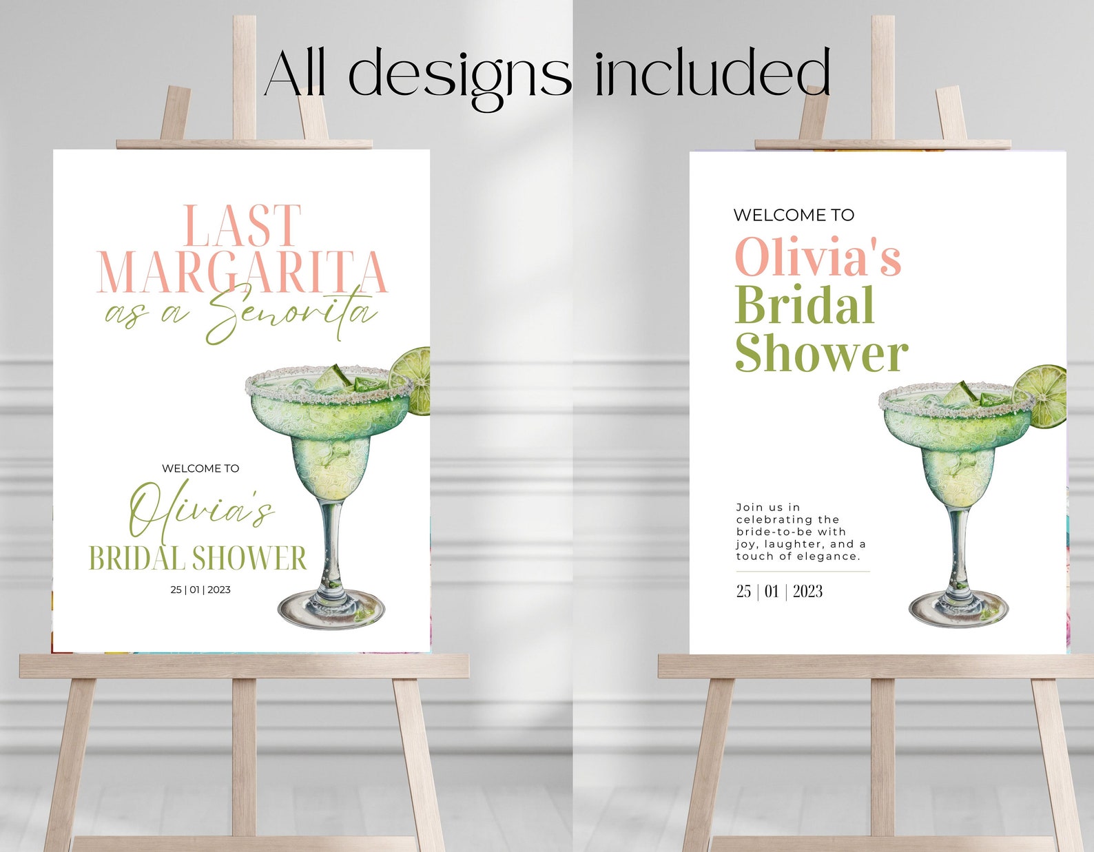 Editable Welcome Bachelorette Sign, Watercolor Last Margarita as ...